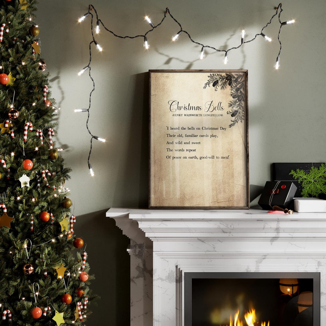 Printable Classic Christmas Poem Art | Henry Wadsworth Longfellow ...