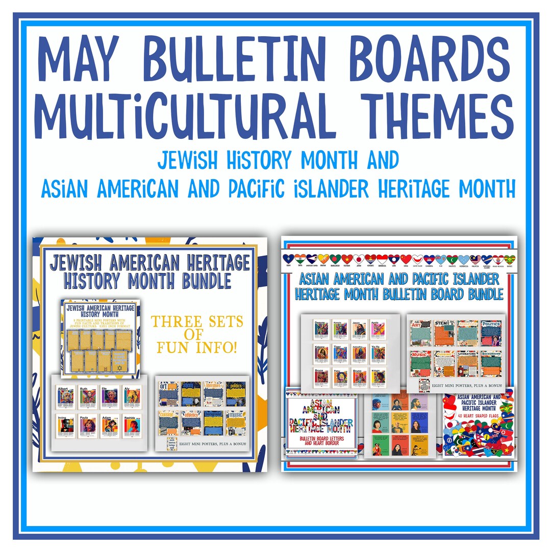 May Bulletin Boards | Jewish American Heritage Month and Asian American ...