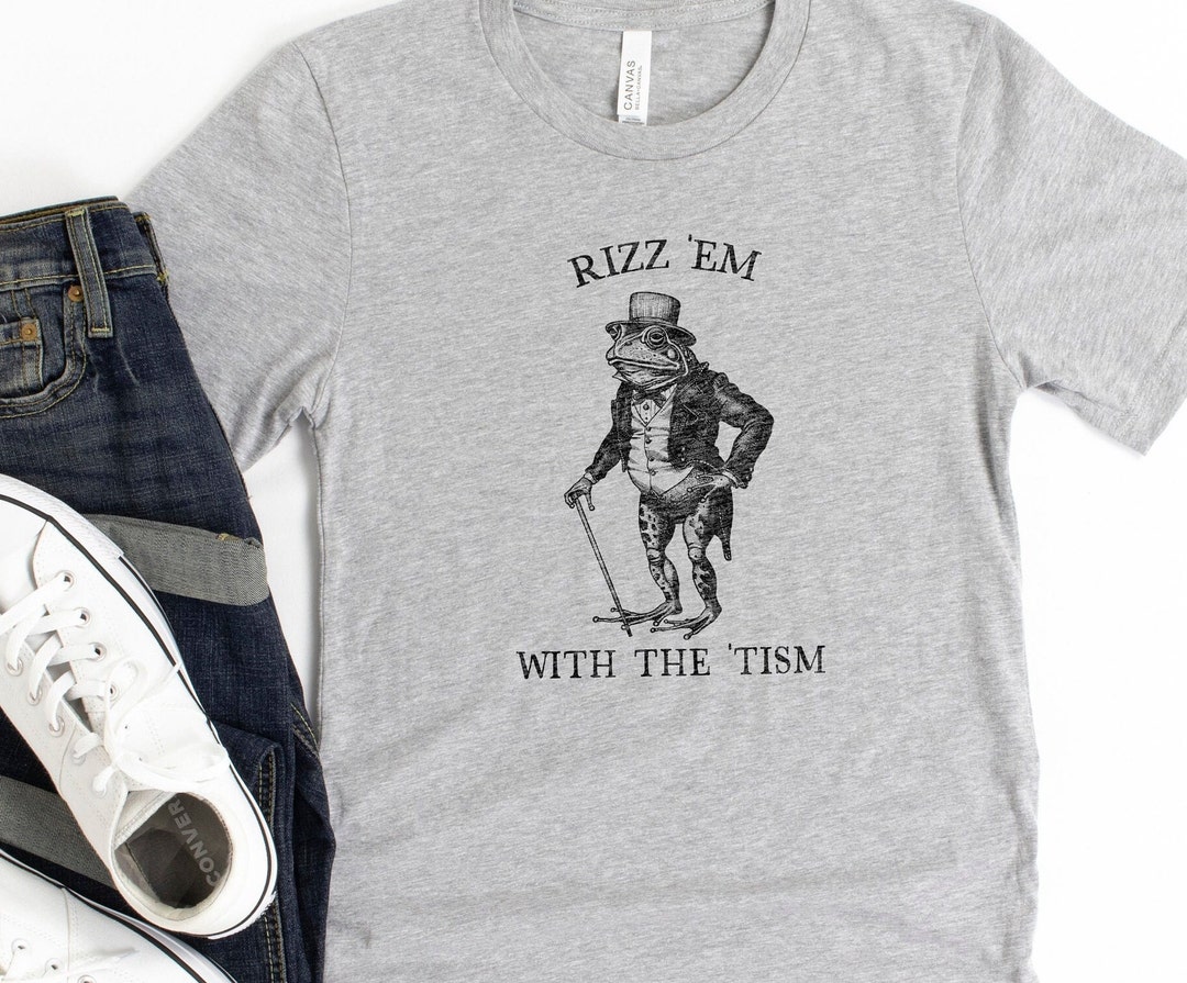 Rizz Em With the Tism Autism Shirt Funny Autism Awareness Frog Tshirt ...