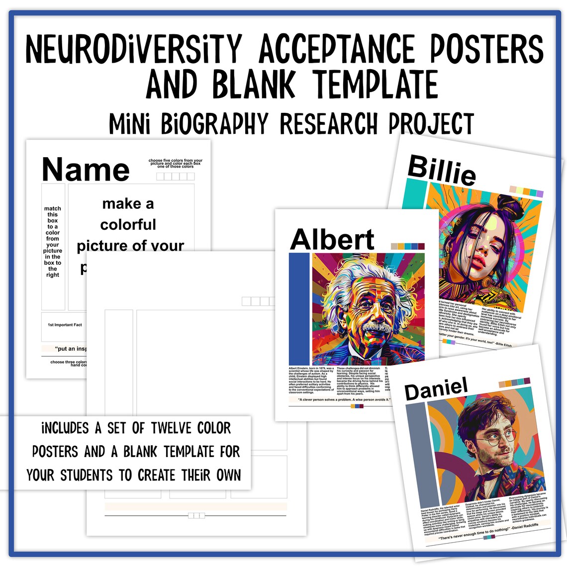 Neurodiversity Awareness Month Posters | Autism Acceptance Bulletin ...