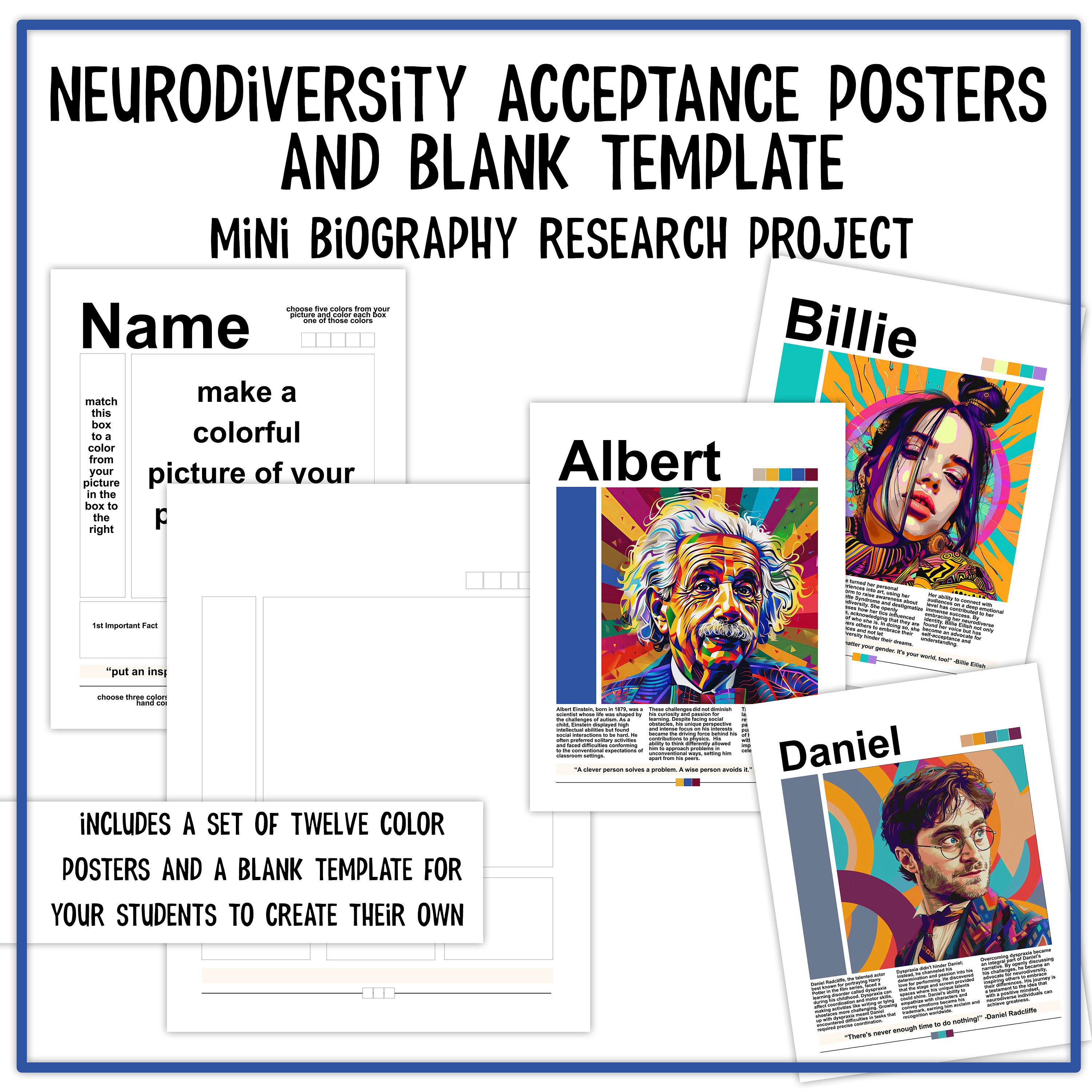 Neurodiversity Awareness Month Posters | Autism Acceptance Bulletin ...