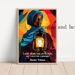 Harriet Tubman Digital Art Print Black History Month Printable Civil ...