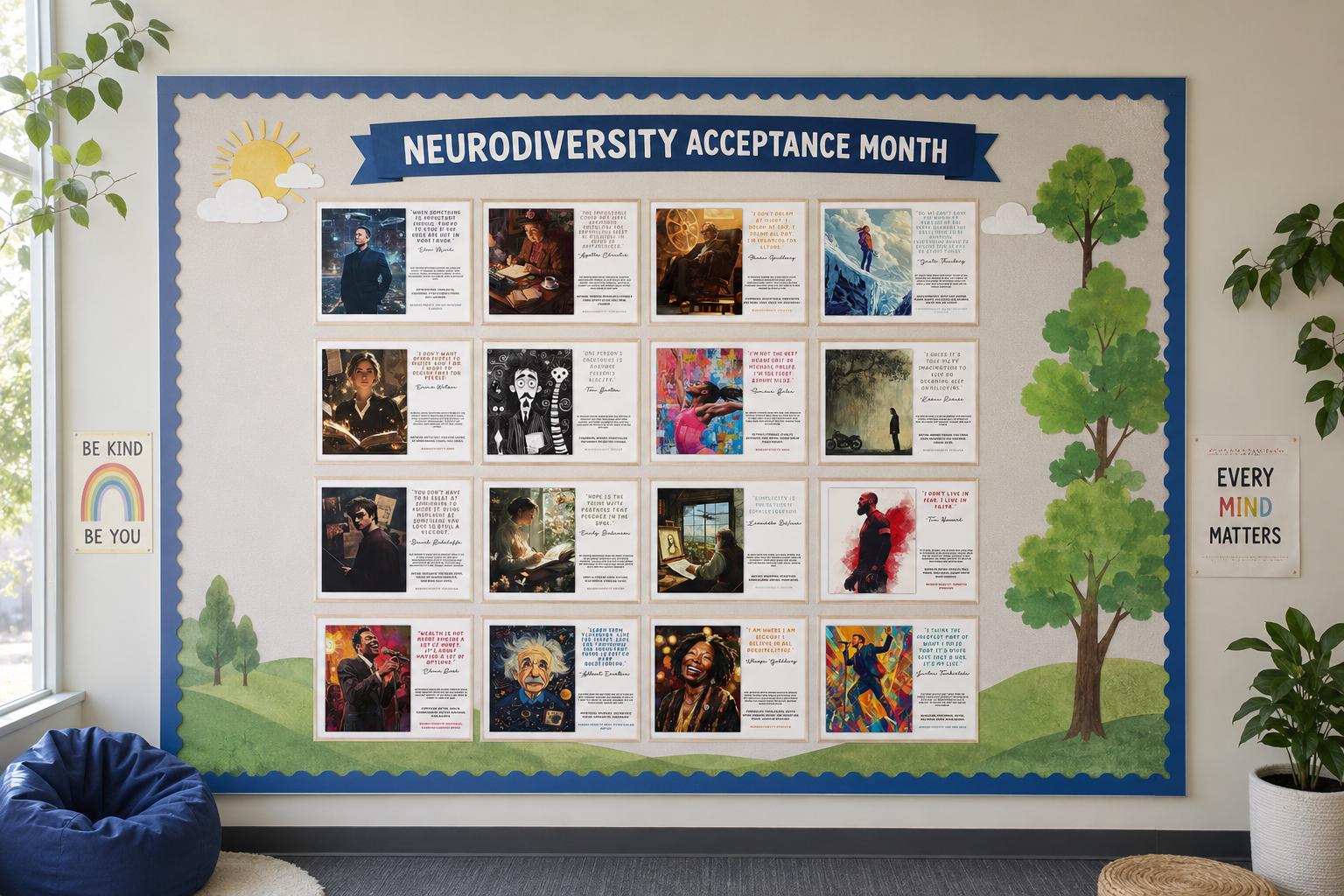 Neurodiversity Awareness Month Bulletin Board Set | Celebrate ...