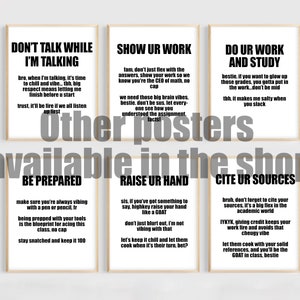 Funny Classroom Poster | High School Middle School Teacher Put Name on ...