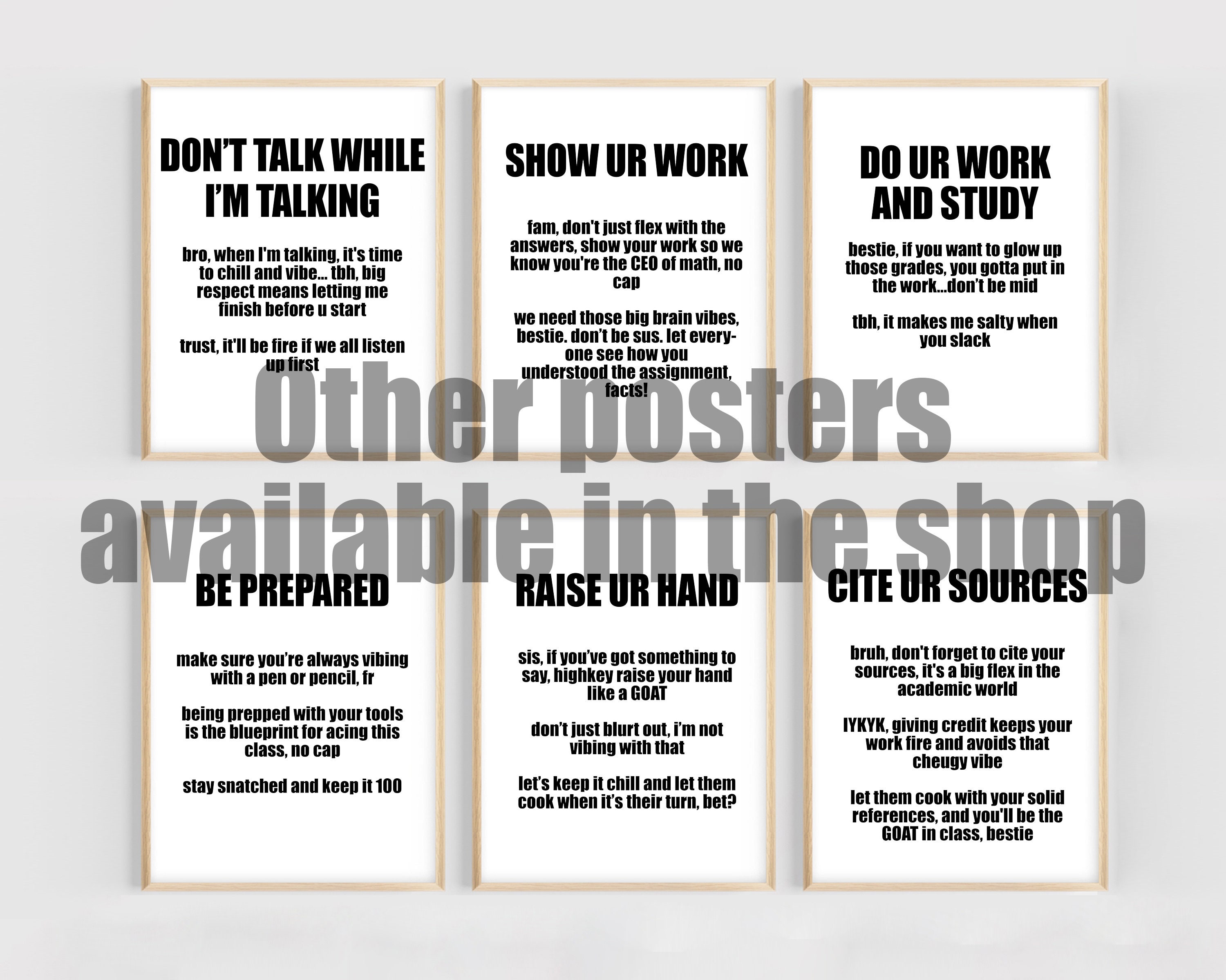 Funny Classroom Poster | High School Middle School Teacher Put Name on ...