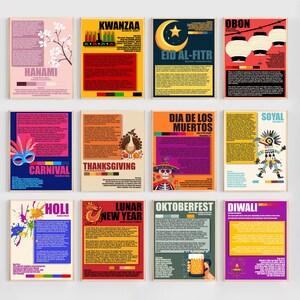 World Holidays Poster Set | Holidays Around the World Bulletin Board ...