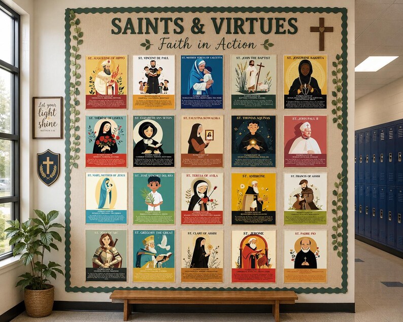 Catholic Saints Poster Set | Religious Teacher Saint Posters | Digital ...
