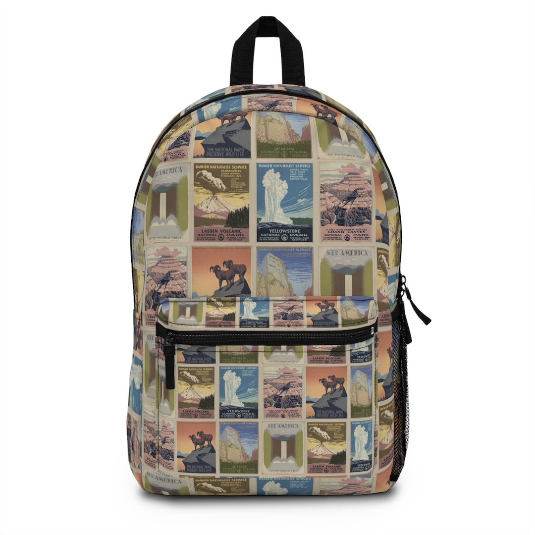 Vintage National Parks Backpack | Book Bag for National Park Lover ...