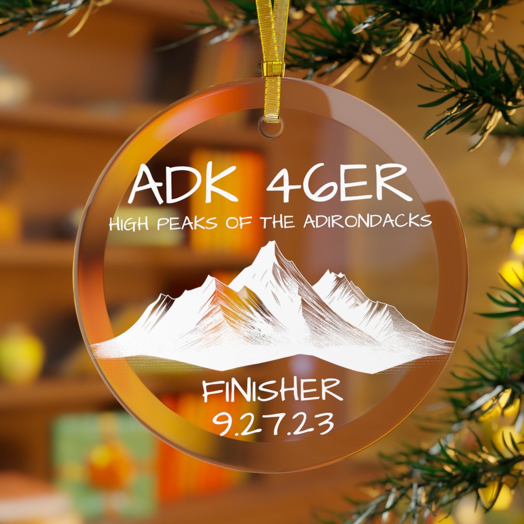 Custom Adirondacks 46er Glass Ornament | Personalized ADK 46ers High ...