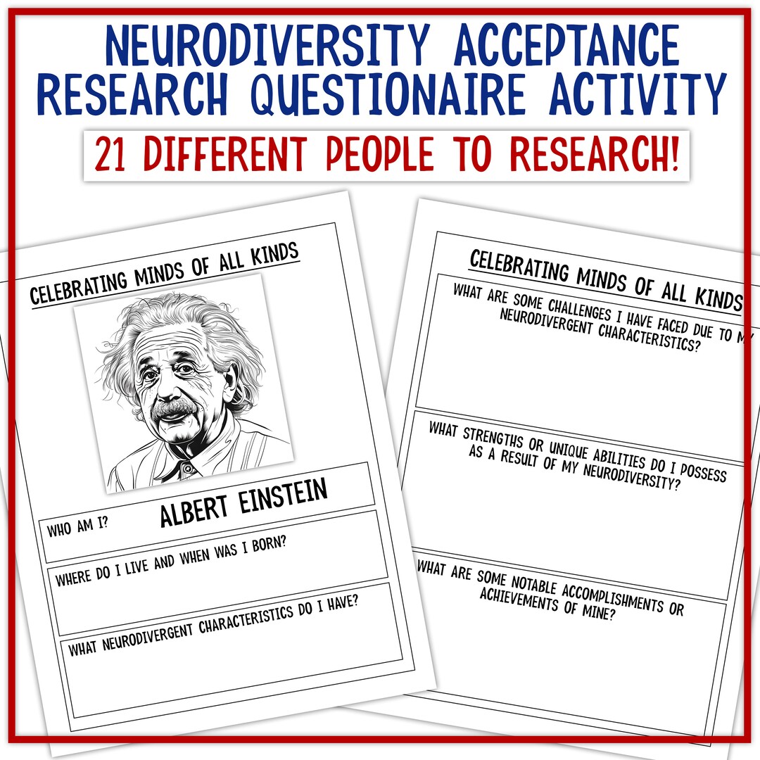 Neurodiversity Awareness Month Research Activity & Coloring | Celebrate ...