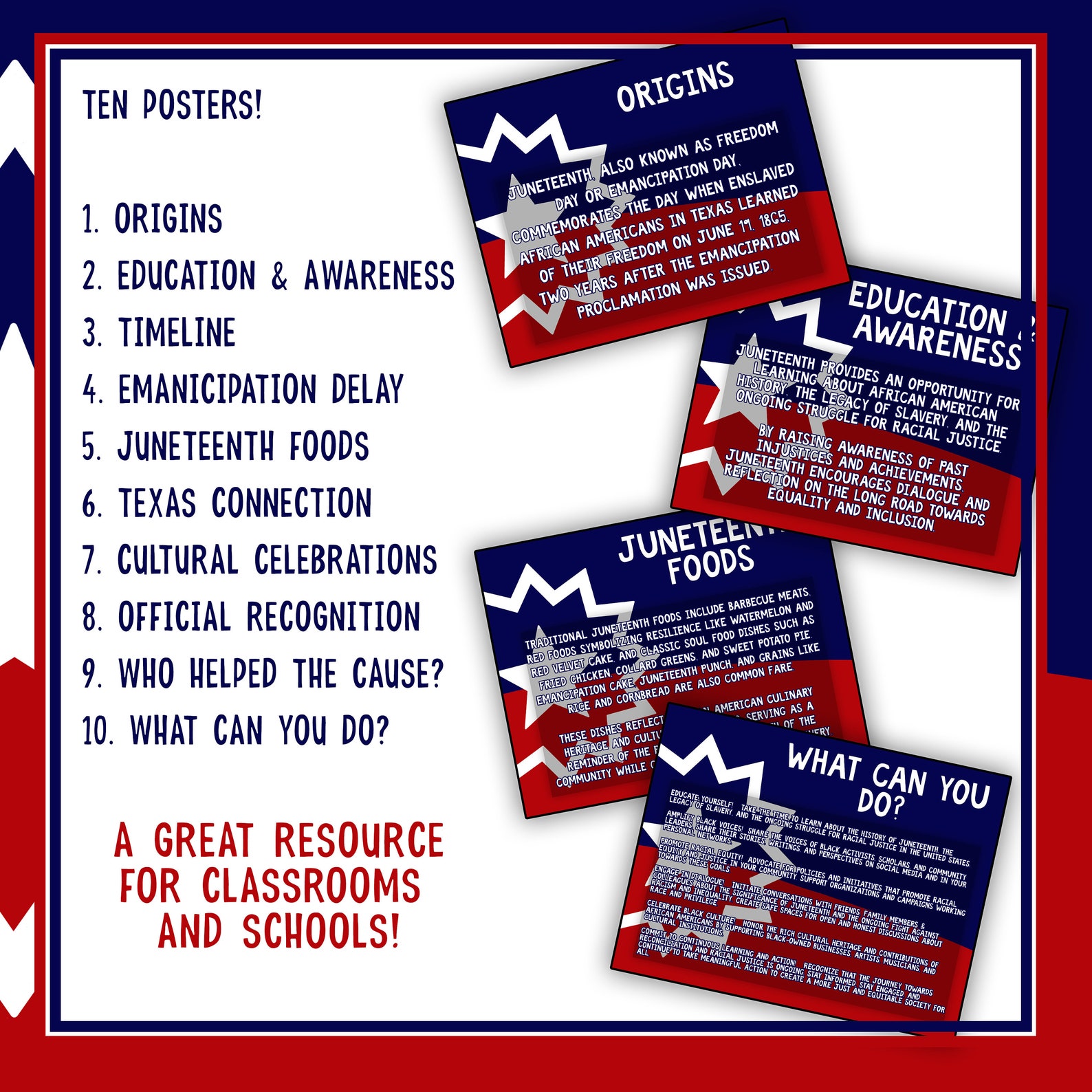 Juneteenth Bulletin Board Set | Black History Month Posters | 1865 ...