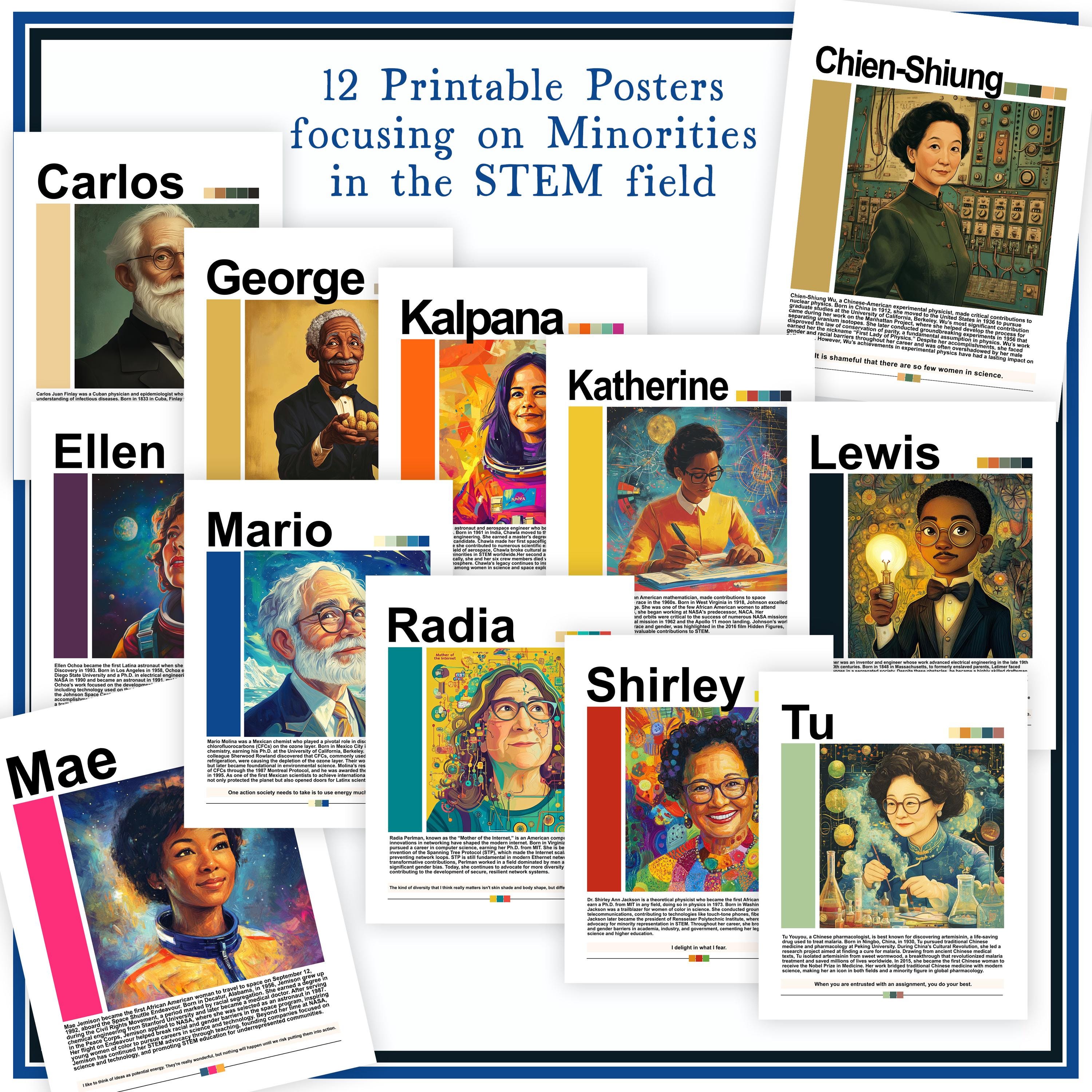 Minorities in STEM Bulletin Board | Scientists Mathematicians Posters ...