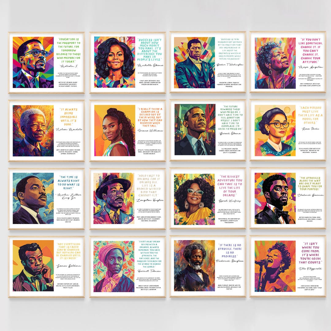 Black History Month Bulletin Board | Inspirational Quotes Poster Set ...