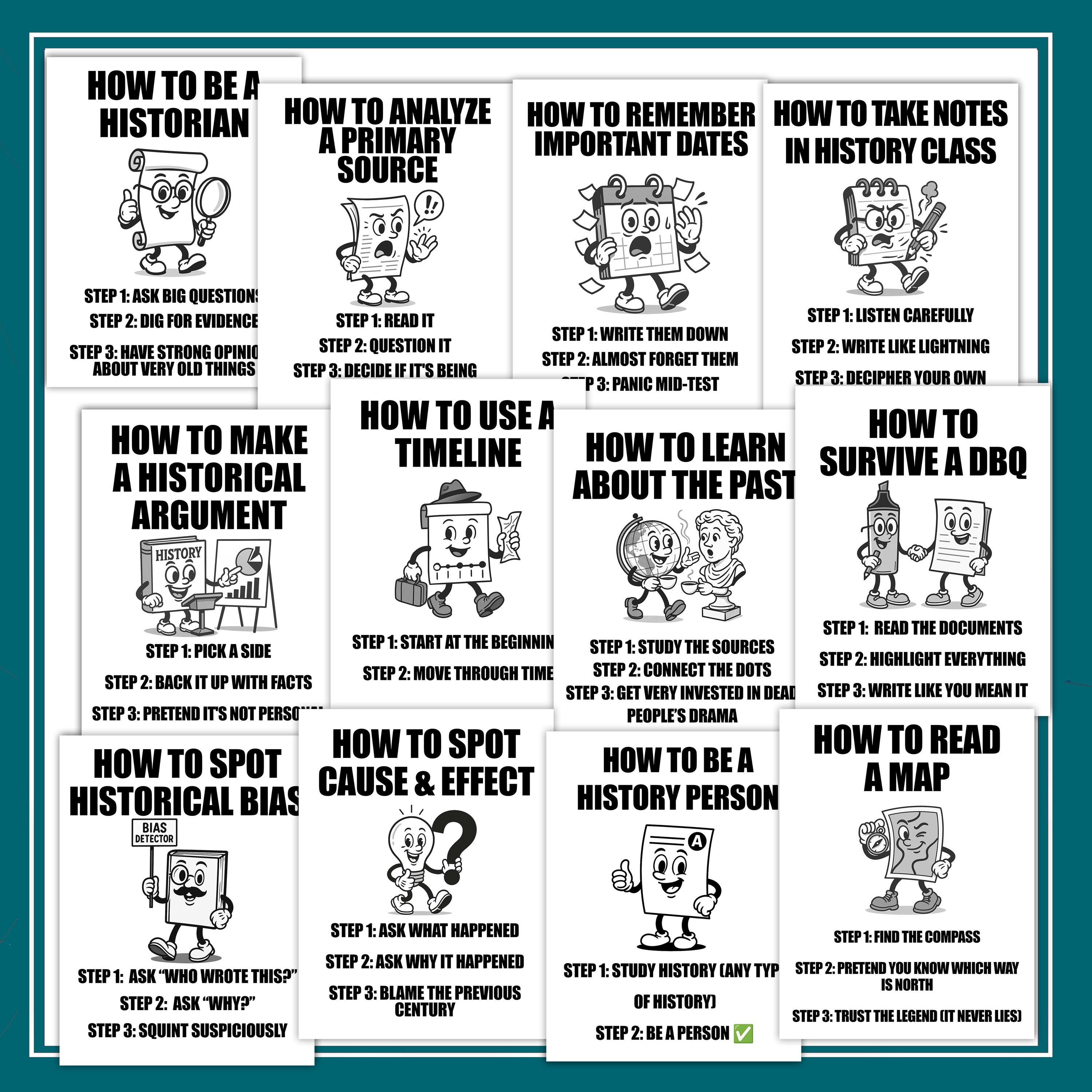 Funny History Posters for Classroom Decor | Middle School Social ...