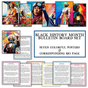 Black History Month Bulletin Board Bundle | Class Interactive Poster ...