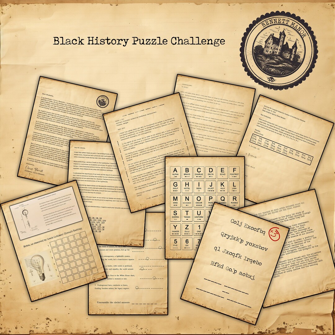 Black History Puzzle Challenge Kit | Black History Month Middle School ...