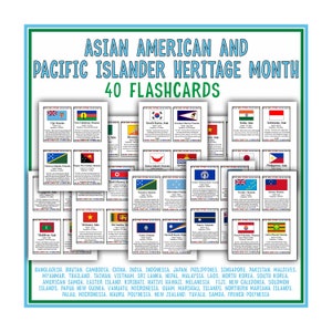 Asian American and Pacific Islander Heritage Month Flashcards | AAPI ...