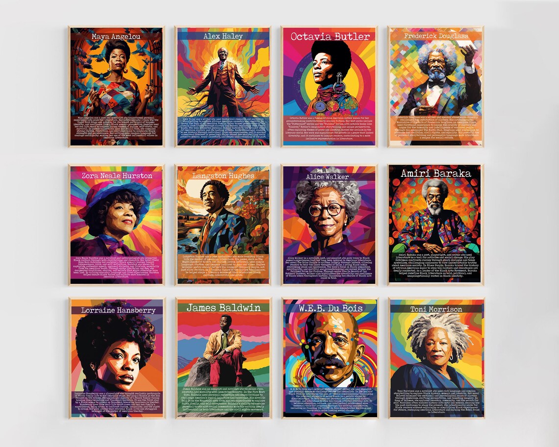 Black Authors Posters | Black History Month Bulletin Board | African ...