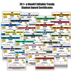 Editable Funny NPC Student Awards | Printable End of Year Gen Alpha ...