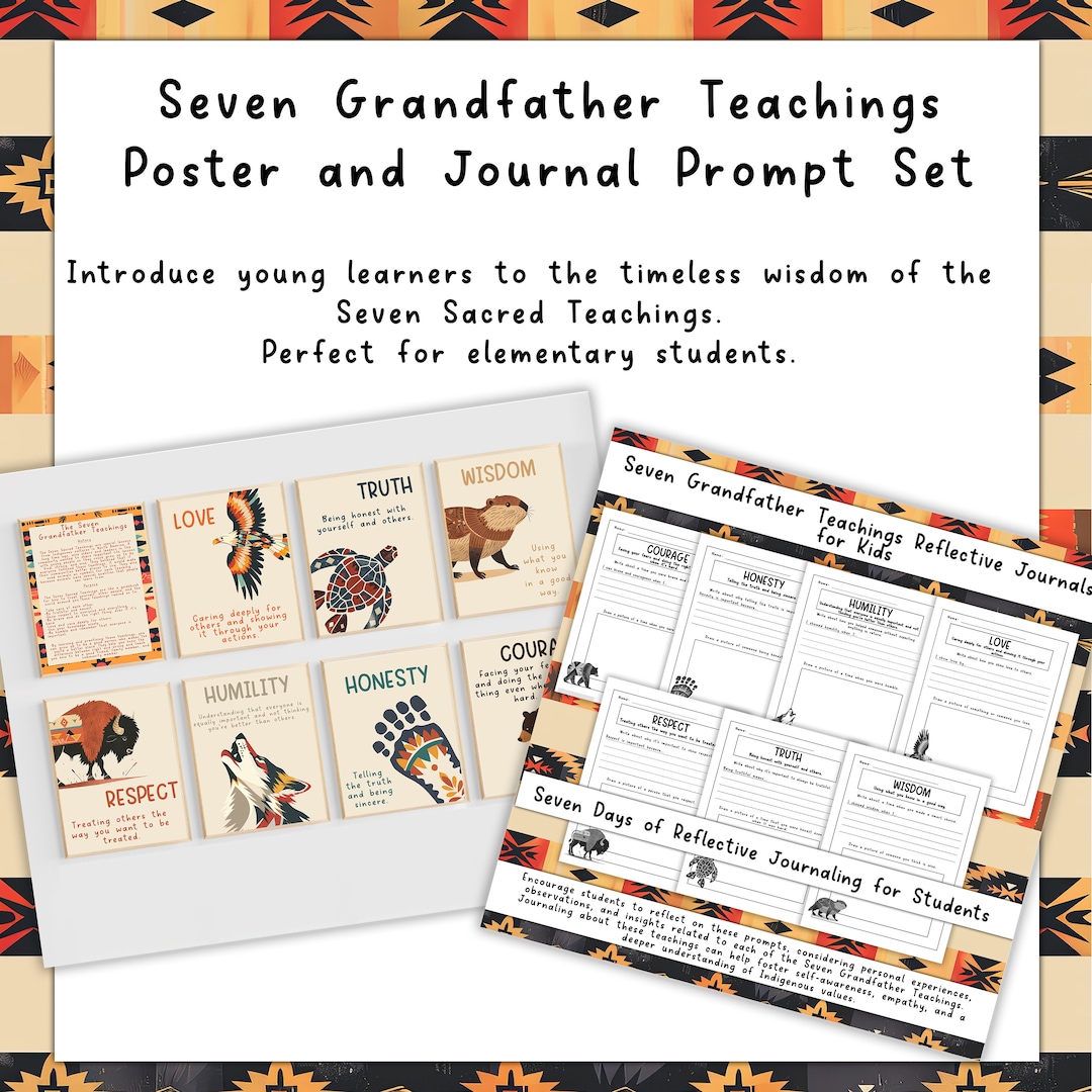 Seven Grandfather Teachings Posters and Journal Prompts for Kids ...