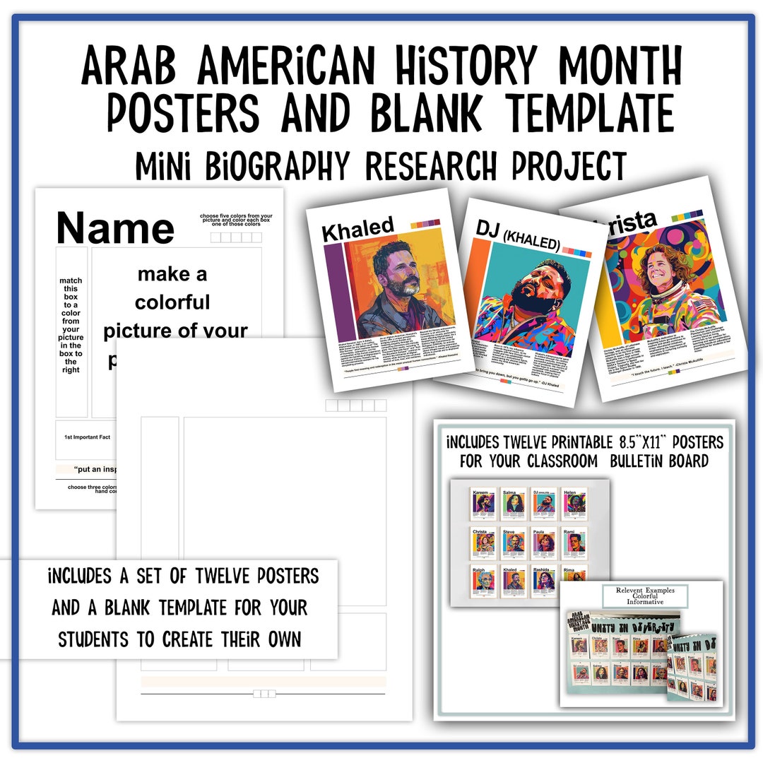 Arab American Heritage Month Project | Arab Americans History Month ...