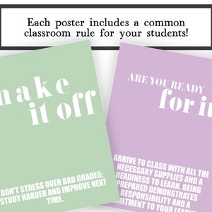 Classroom Rule Poster Set | Class Success Era Class Bulletin Board ...