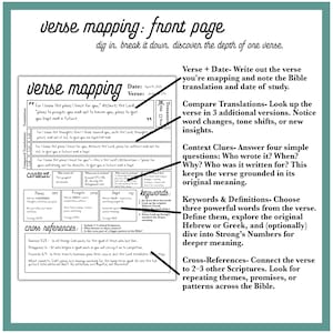 Bible Verse Mapping Study Guide | Printable Bible Study Pages ...