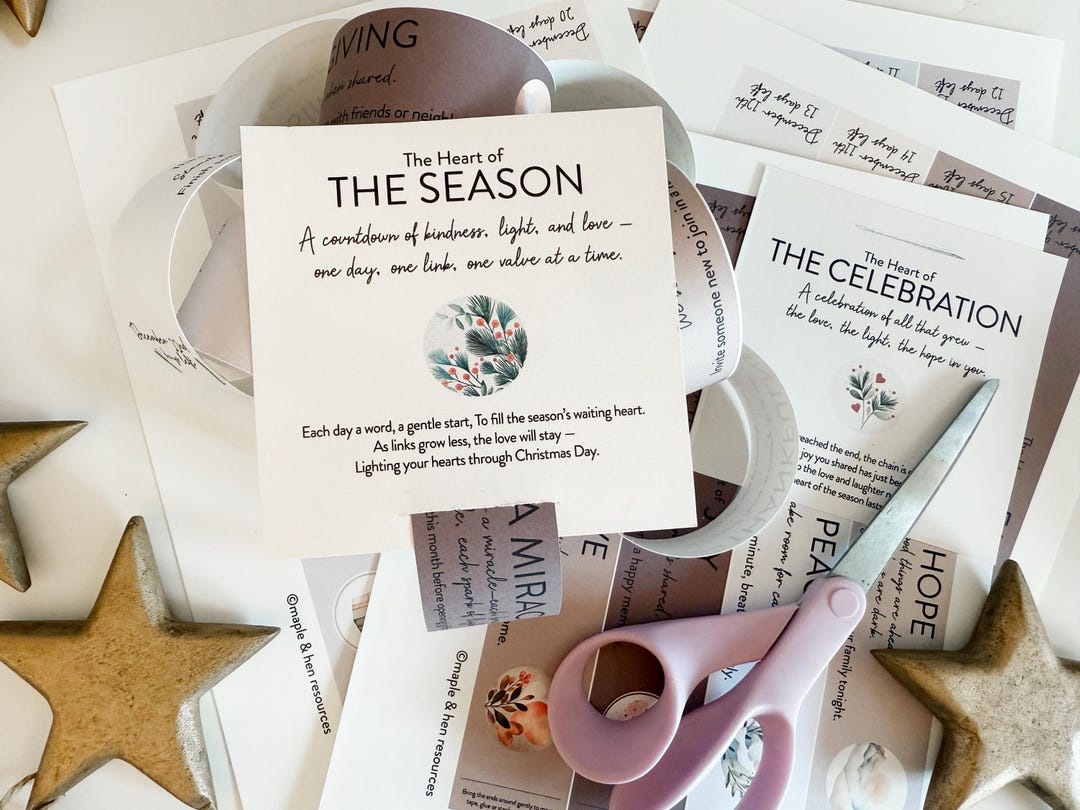 Christmas Advent Paper Chain Countdown | 25 Days of Kindness, Light ...