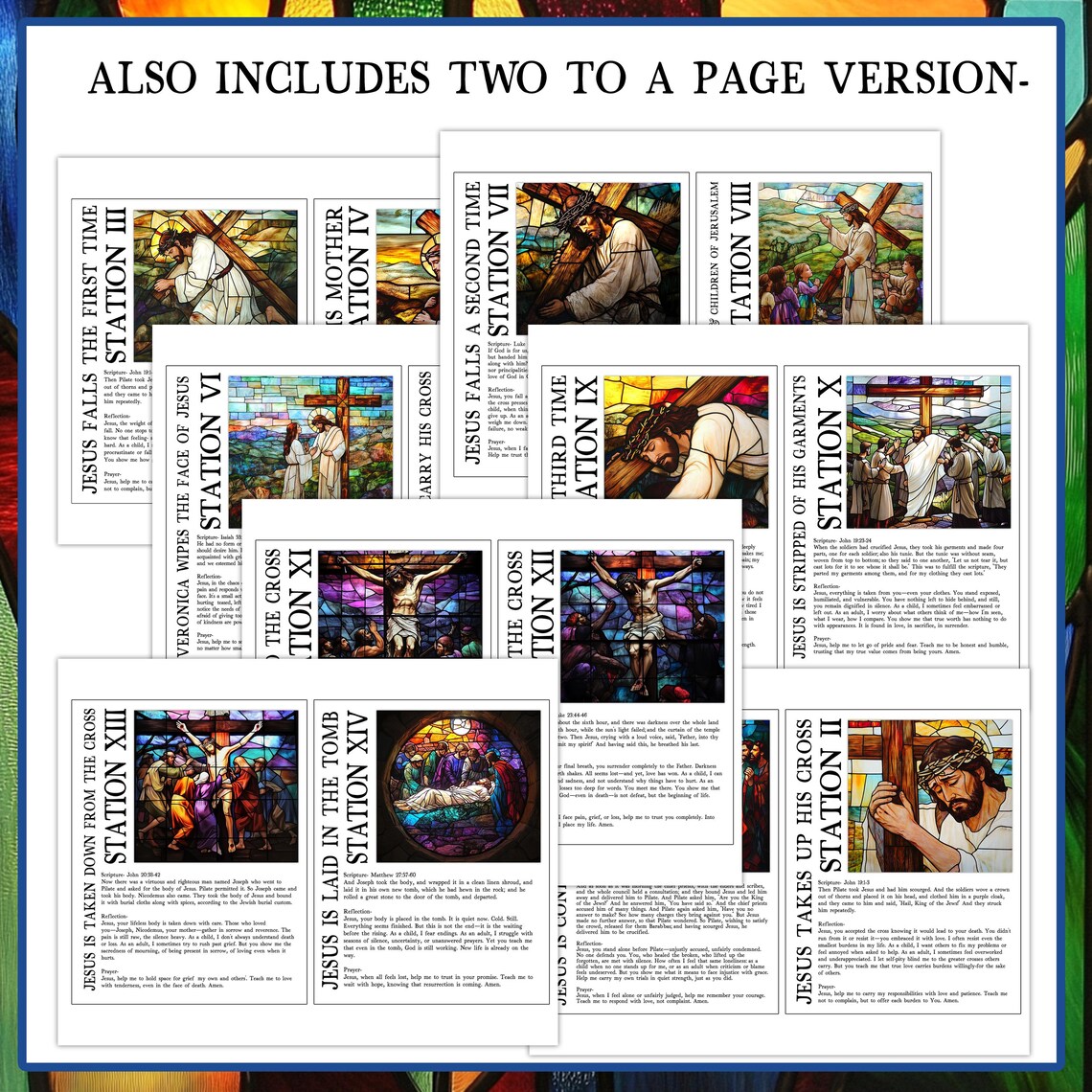 Stations of the Cross Poster Set | 14 Printable Posters for Lent and ...
