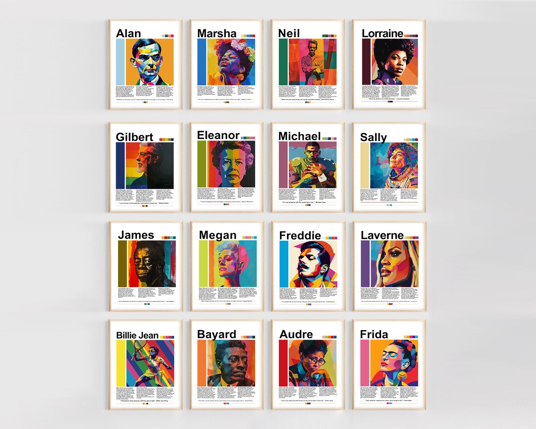 Pride Month Retro Bulletin Board Display | LGBTQIA+ Leaders Printables ...