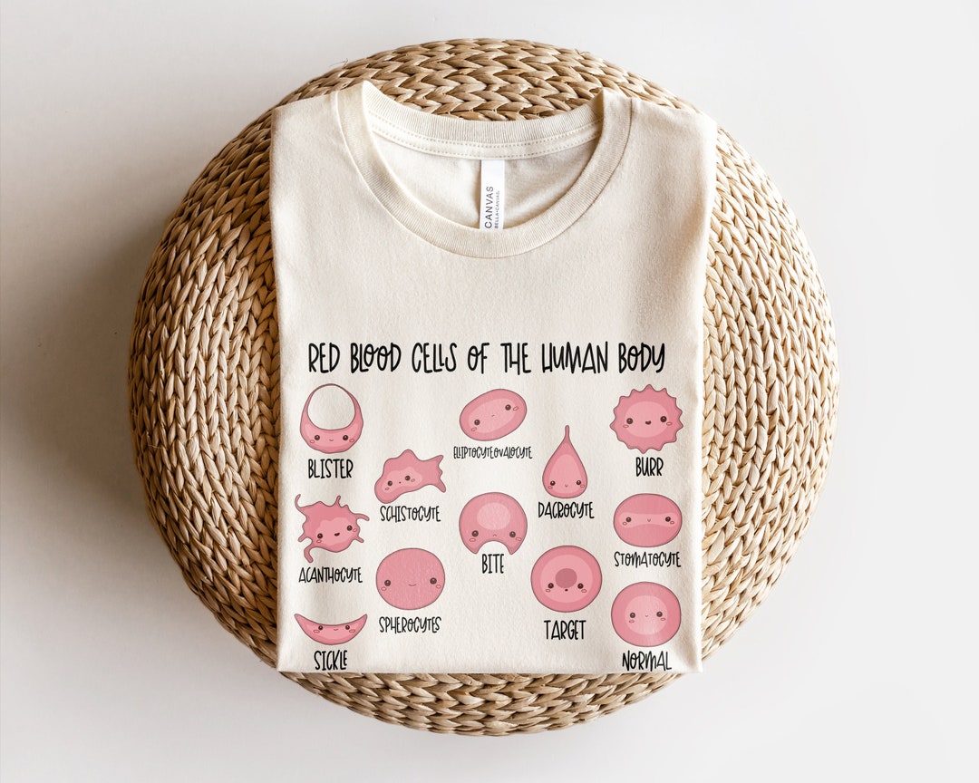 Red Blood Cells of the Human Body Shirt | Funny Science Biology Teacher ...