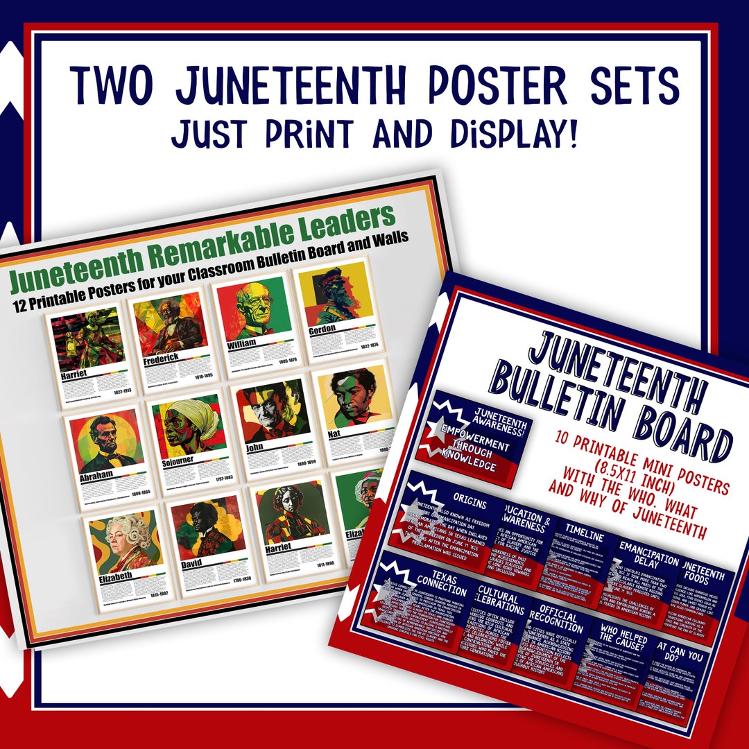 Juneteenth Bulletin Board Sets | Black History Month Posters | 1865 ...