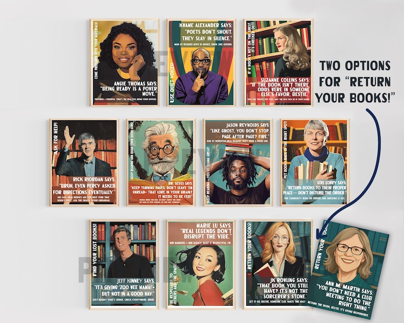Funny Slang Library Rules Posters | Middle School Gen Alpha Tween ...