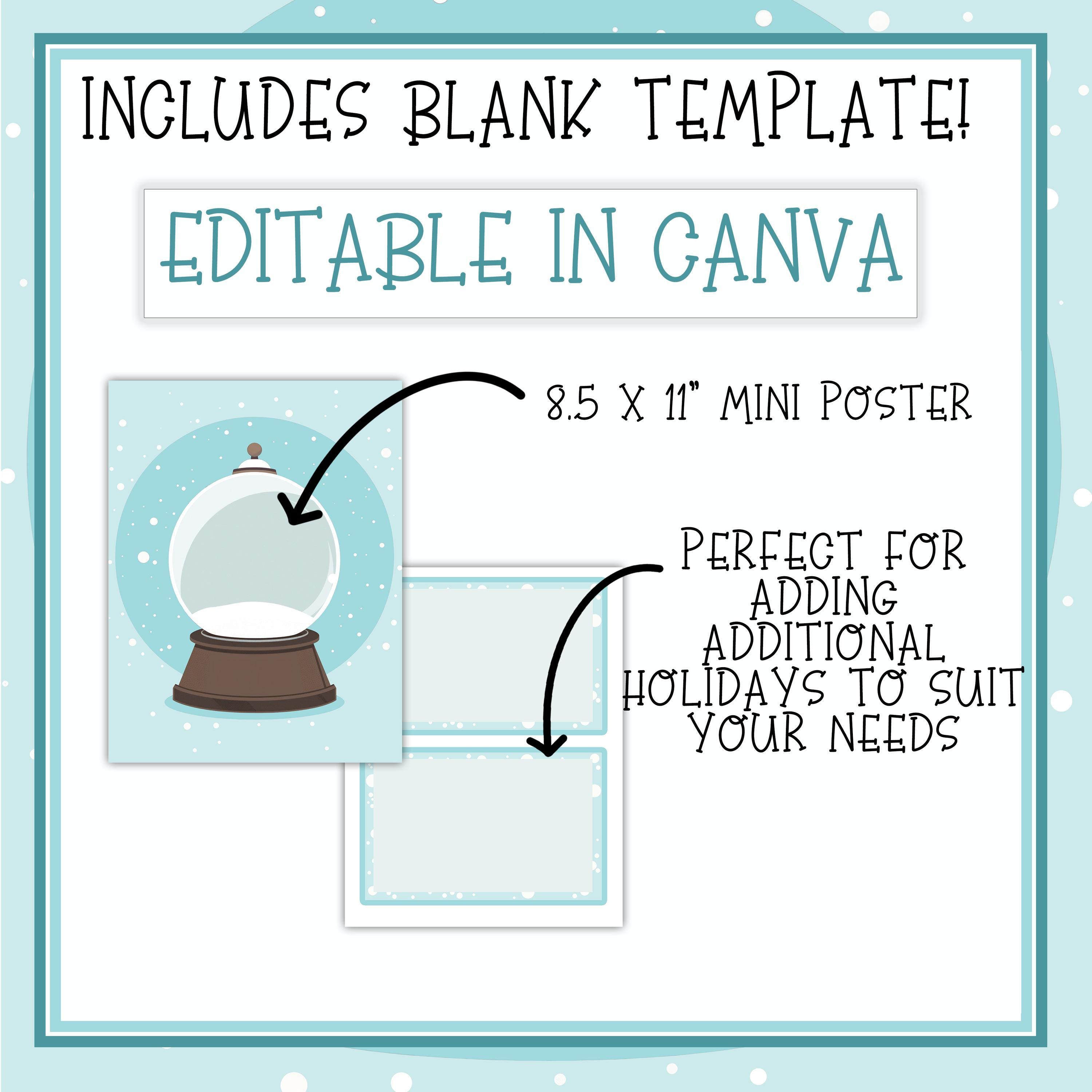 World Winter Holidays Snow Globe Bulletin Board | 16 Holidays Around ...