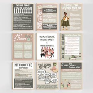 Digital Citizenship Bulletin Board Poster Set | Printable Classroom ...