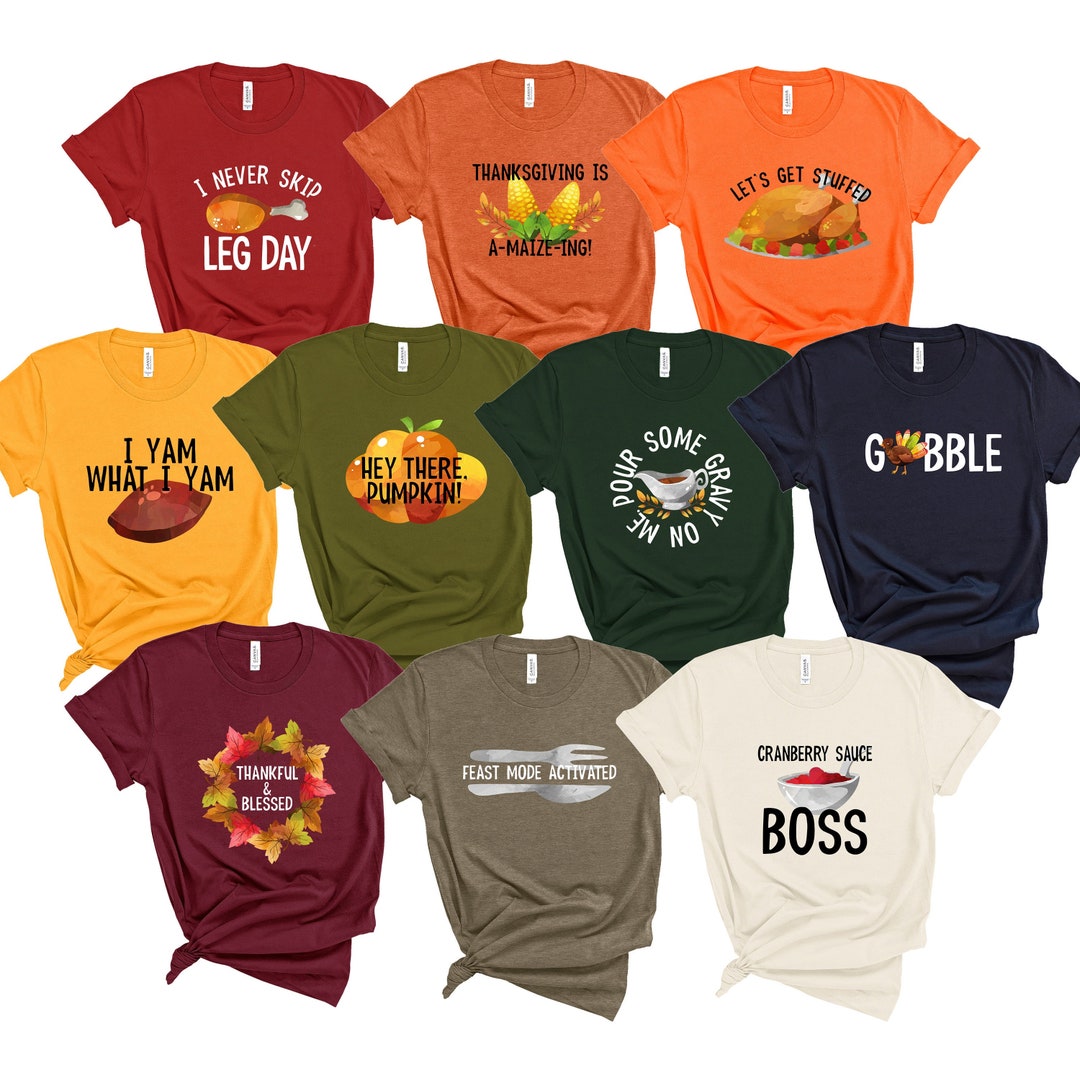 Family Thanksgiving Shirts | Funny Group Food Pun Shirts | Funny ...