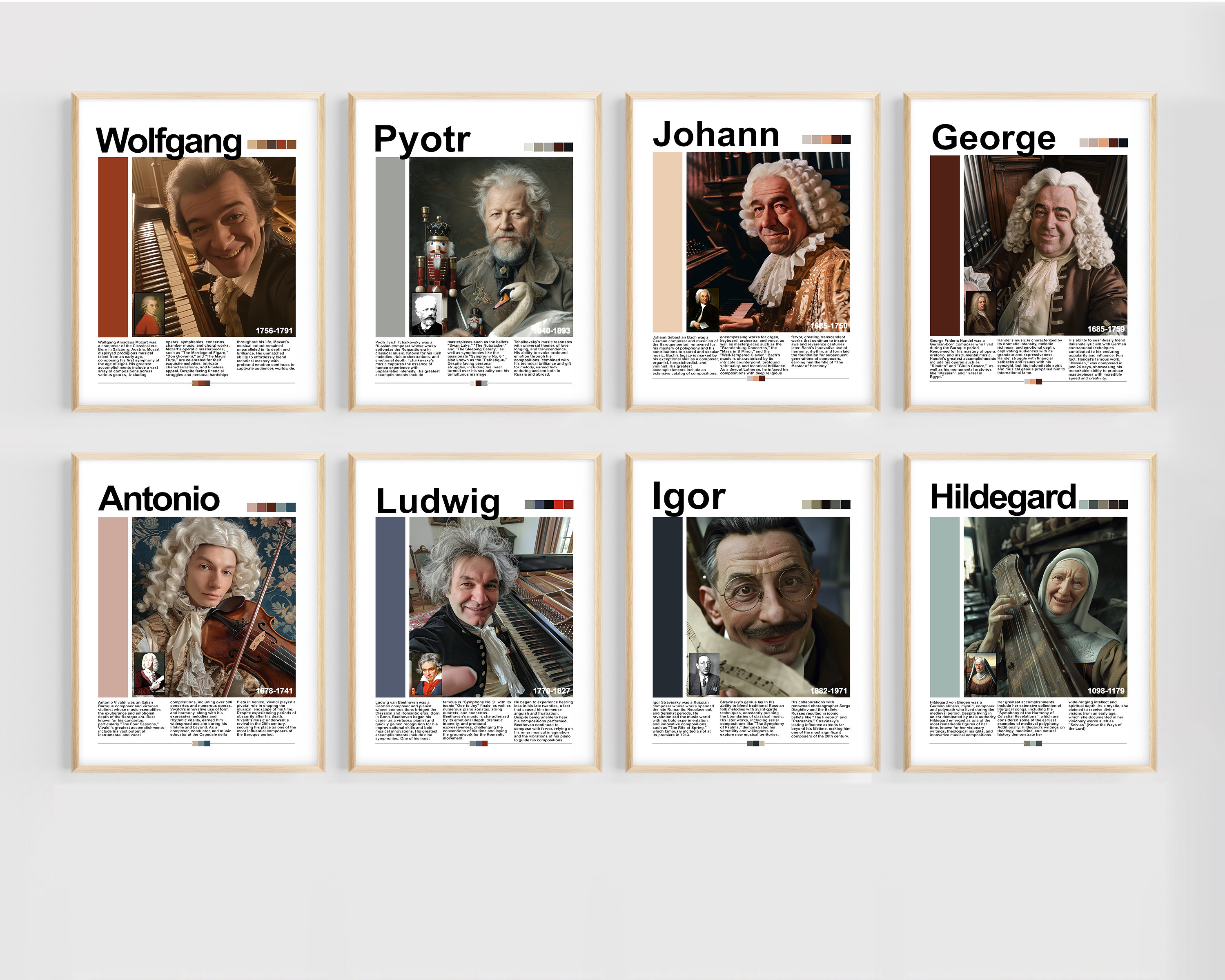 Music Composers Posters | Funny Musical Bulletin Board Set | Classical ...