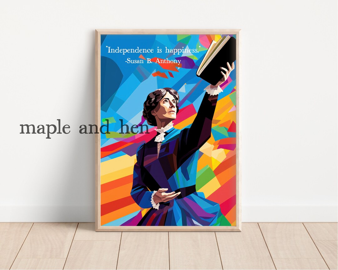 Susan B Anthony Digital Art Print | Women's Rights Feminist Printable ...