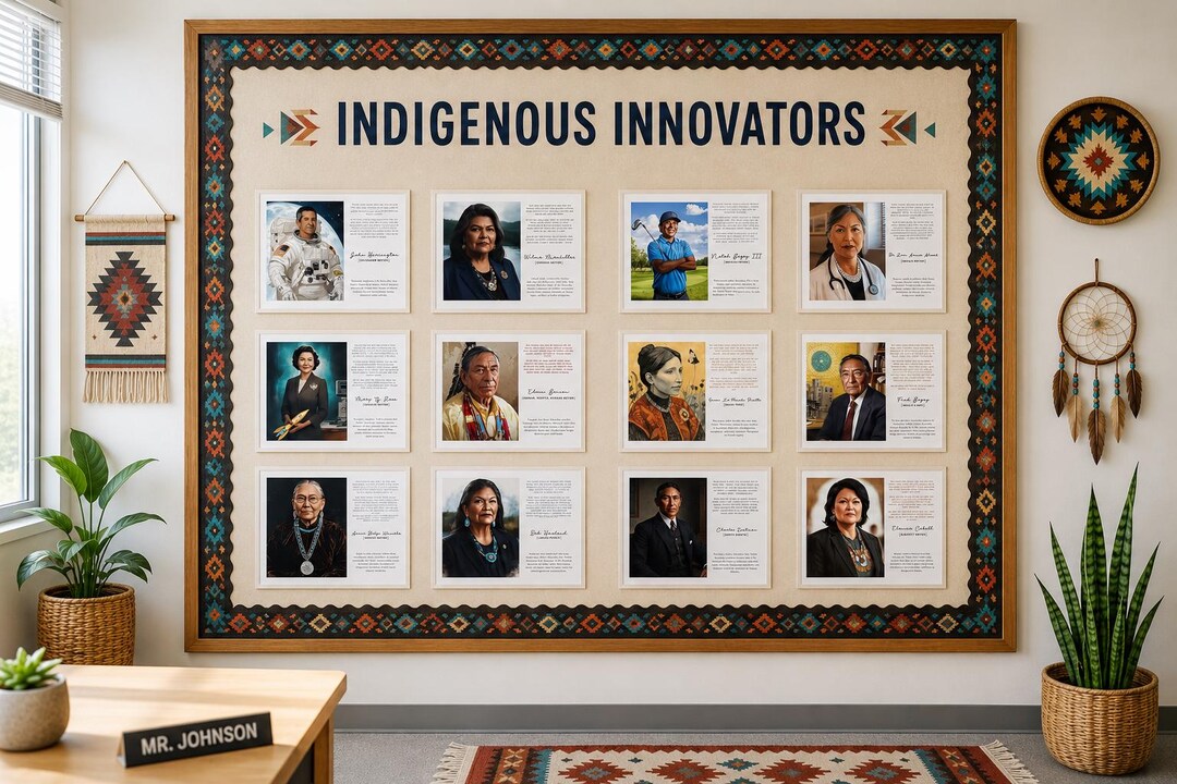 Indigenous Innovators Bulletin Board Set | Native American Heritage ...