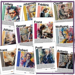 Music Composers Posters | Musical Composer Bulletin Board Poster Set ...