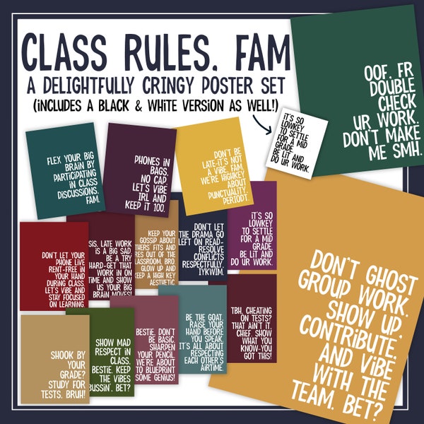 High School Rules - Etsy