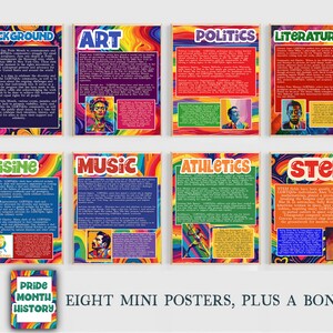 Pride Month Bulletin Board Bundle | LGBTQIA+ Leaders Printables Posters ...