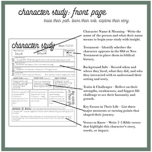 Bible Character Study Guide | Printable Christian Bible Study ...