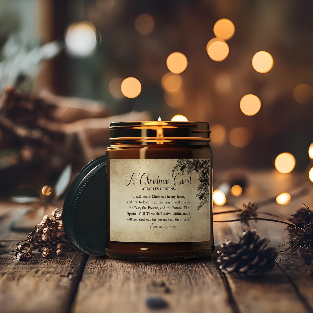 A Christmas Carol Candle | Dickens Literary Christmas Candle Gift ...