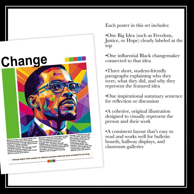 Black History Month Bulletin Board Set | Black History Through Big ...
