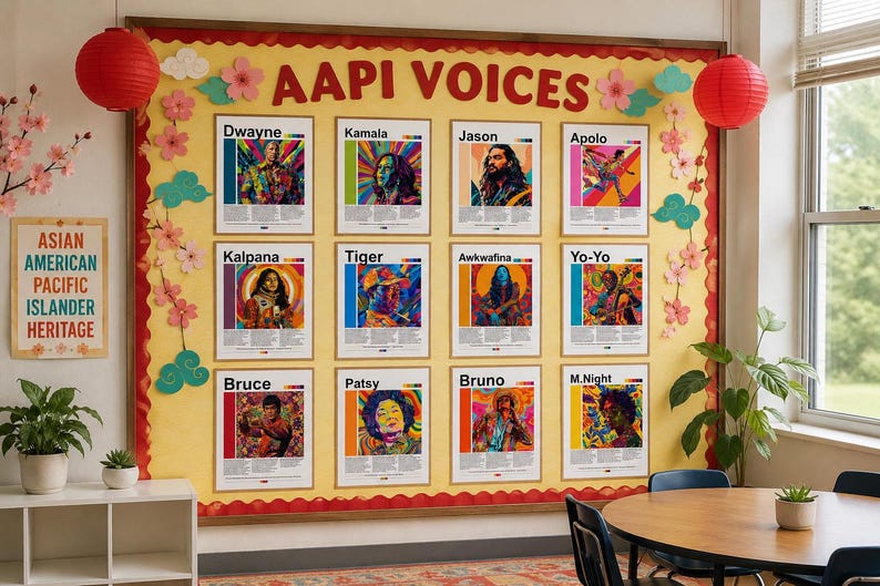 Asian American and Pacific Islander Heritage Month Bulletin Board Set ...