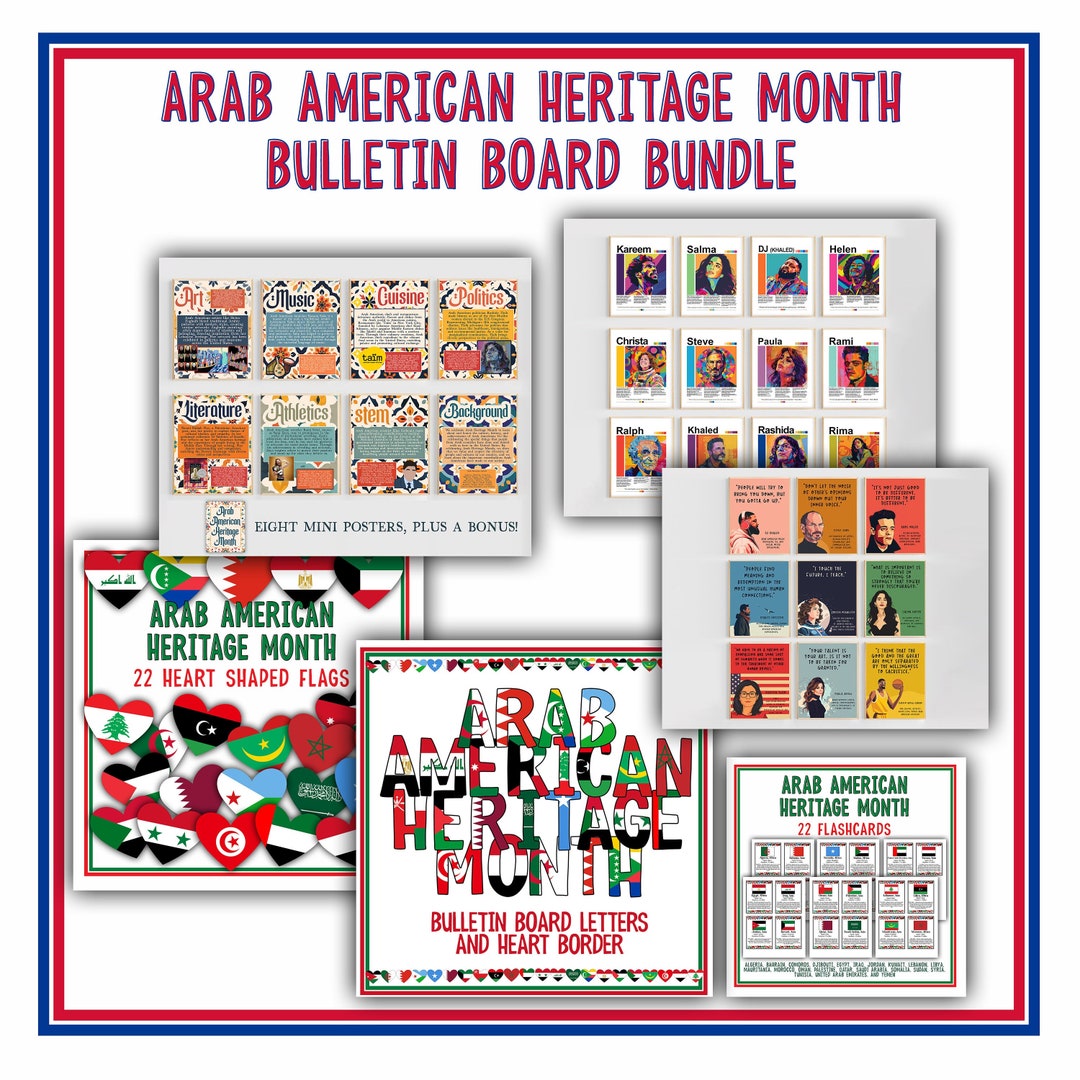 Arab American Heritage Month Bulletin Board Bundle | Arab Americans ...
