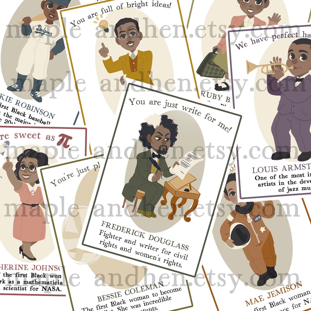 Black History Valentine Cards | African American Printable Valentine's ...