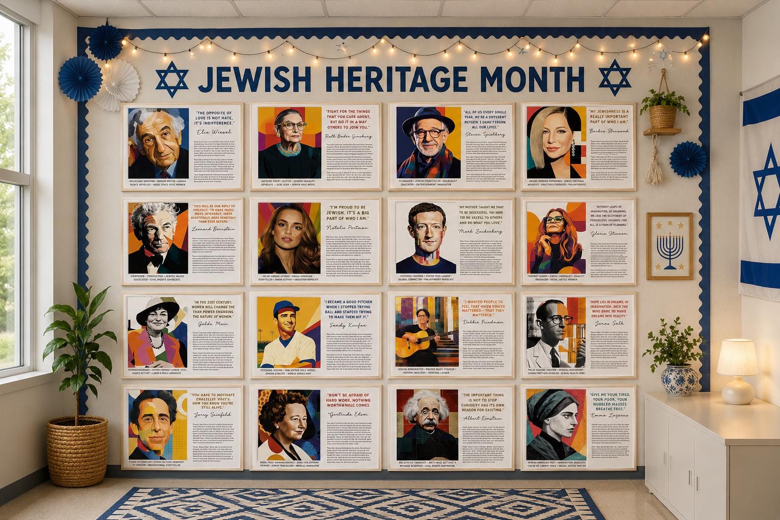 Jewish American Heritage Month Poster Set | 16 Inspiring Jewish ...