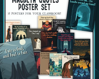 Shakespeare Macbeth Posters | English Literature Bulletin Board Poster ...